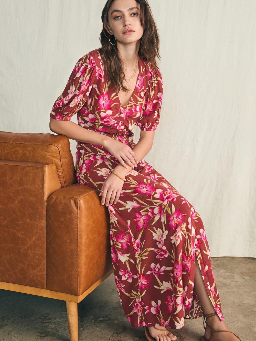 Sorrento Dress Majorca Floral – Peachy Lady